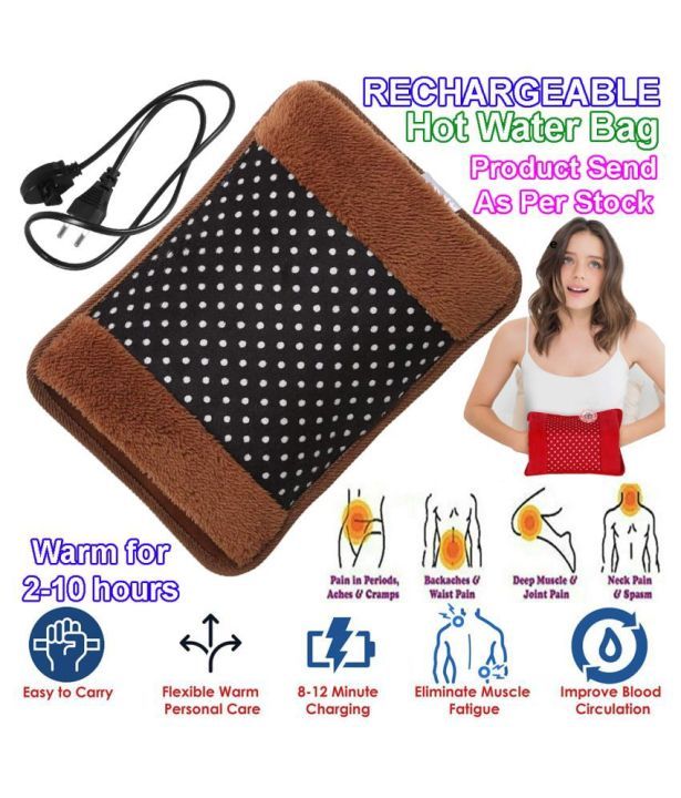 Electric Heating Gel Pad - Heat Pouch Hot Water Bottle Bag Back Knee ...