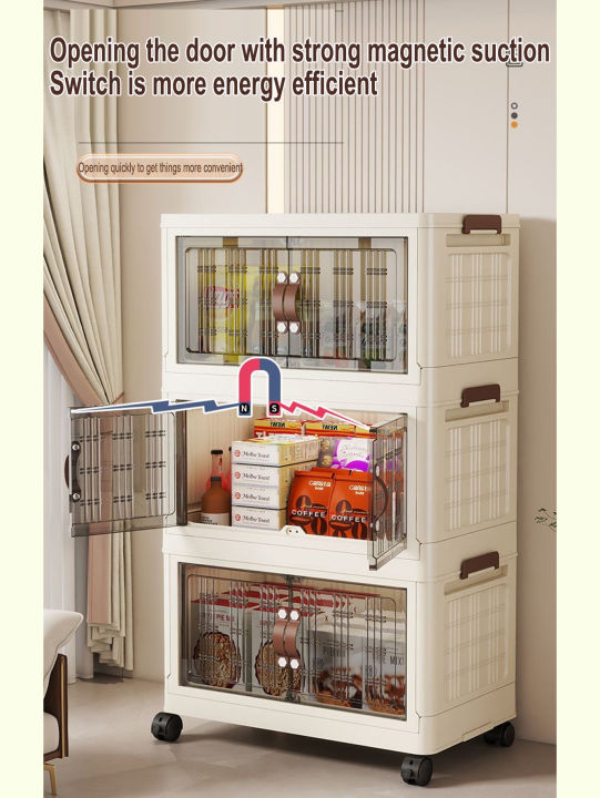 Foldable Wardrobe Storage Cabinet 4 Layer – Multi-Scene Folding ...