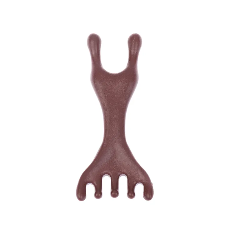 1Pc Wood Body Meridian Massage Wide Tooth Comb Face Eye Shoulder Neck ...