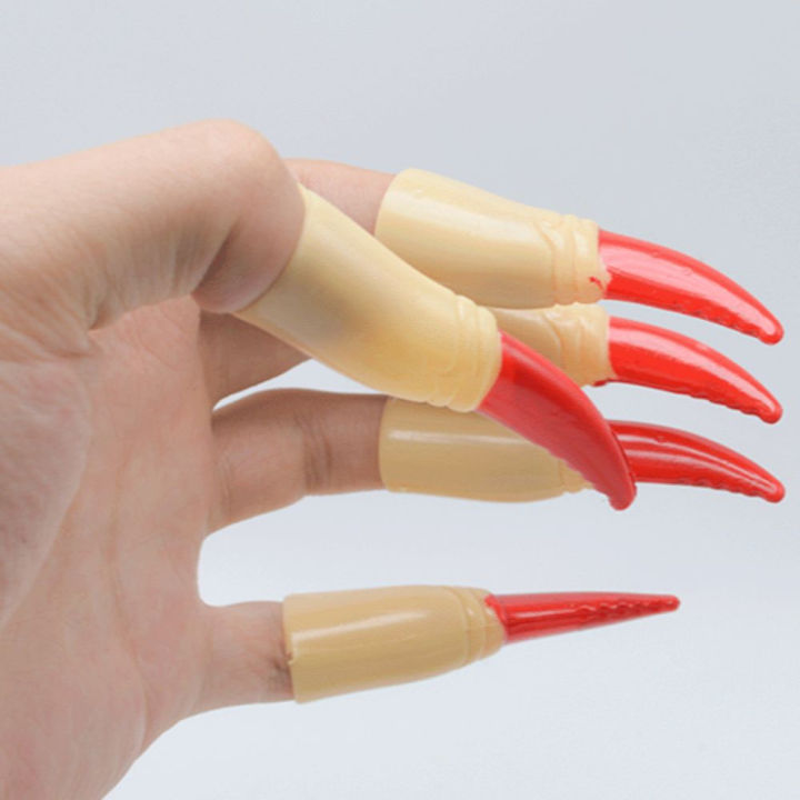10Pcs/Set Dress-up Halloween Fake Fingers Luminous Halloween Prop ...