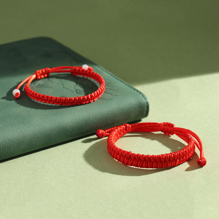 1pc Simple Red String Braided Bracelet Lucky Kabbalah Bracelets For ...