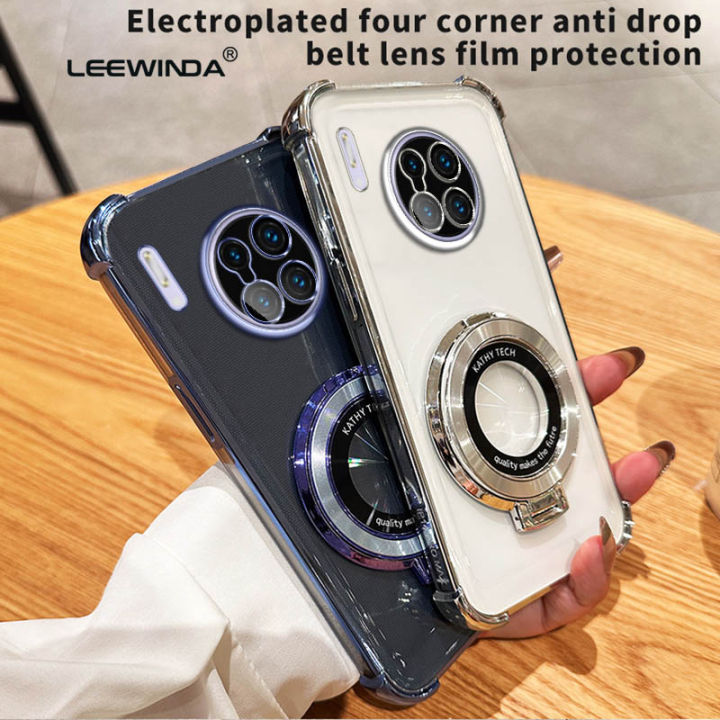 For Huawei Mate 30 Pro Phone Case，6D Transparent Four Corner Anti Drop Strap Lens Film Anti Drop ...