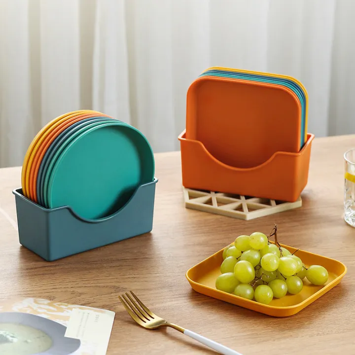 10Pcs Plates Multifunction Spit Bone Plate Set Household Food Grade ...