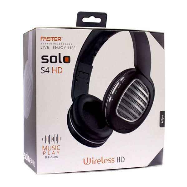 Faster Solo Wireless Stereo Headphones (S4HD) – Bluetooth Over-Ear ...