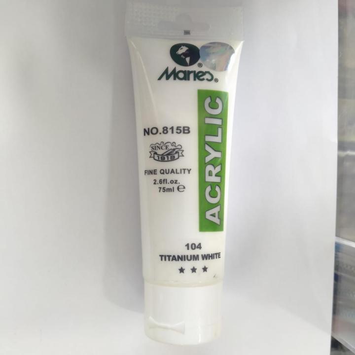 Marie's 75ml Acrylic Colors Paint Tubes -104 -Titanium White | Daraz.pk