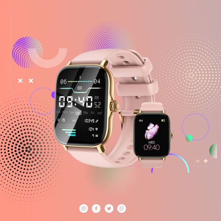 A59 Plus Ladies Premium Smartwatch Bundle: Includes 2 Straps, 1 Classic ...