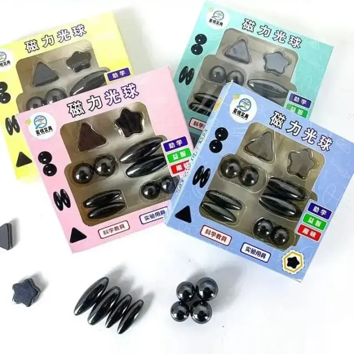 Super Strong Magnet Set | Assorted Black Magnetic Shapes for Science ...