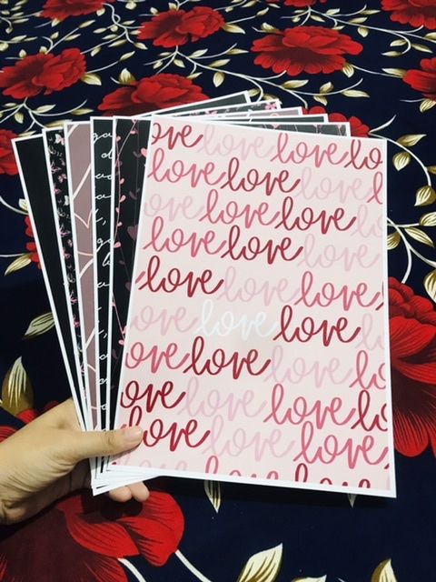 Love themed scrapbook pattern sheets | scrapbook paper packs ...