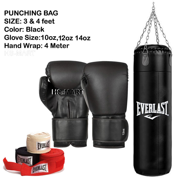 Boxing Kit Full Set Punching Bag for Men Girls Adults Length 3 feet and ...