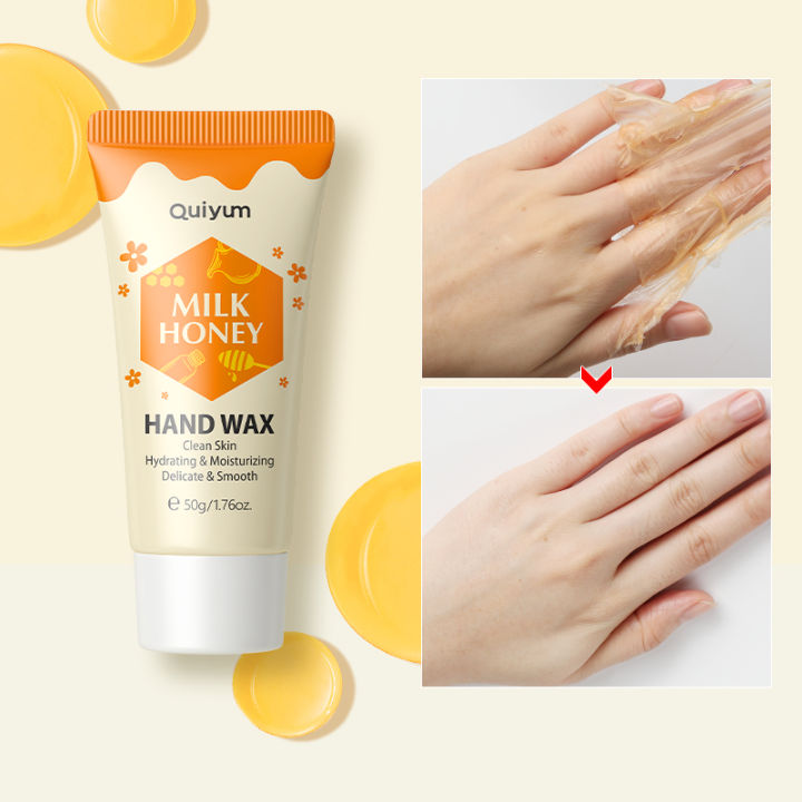 QUIYUM Milk Honey Hand Mask Hydrating and Moisturizing Hands Slough Off ...