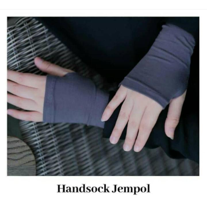 【Raya 2022】 Muslim fingerless Thumb Handsock / Muslim Women's Hand ...