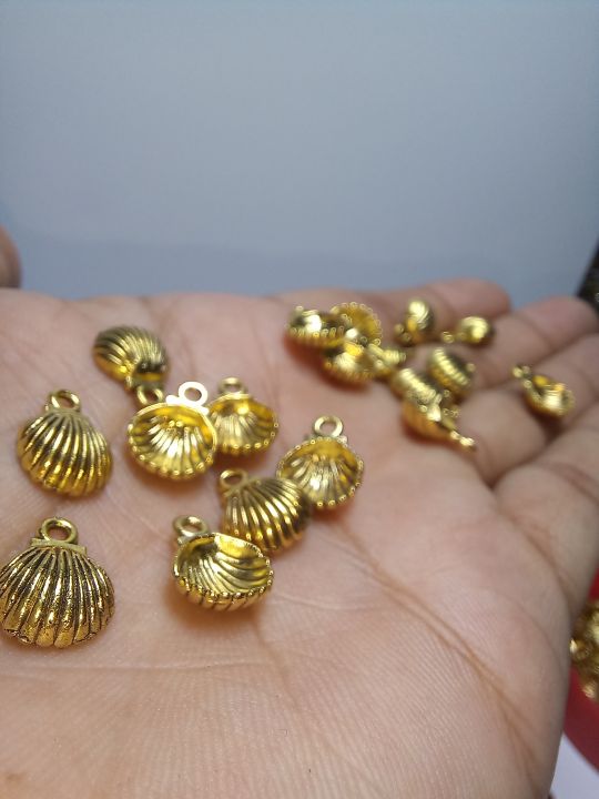 High Quality Metal Sea Shell/Scallop Charms, Antique Silver/Gold, 10pcs ...