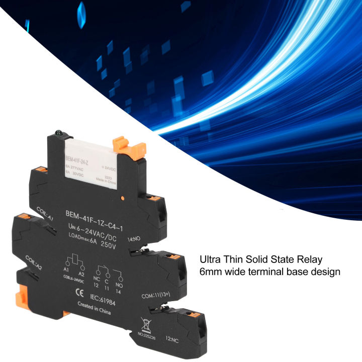 DC Control AC Relay, 6-24V Input 6A Solid State Relay for Application ...