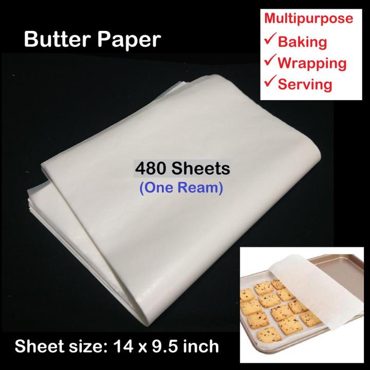Butter paper ream - 480 sheets rim - For wrapping, baking, serving food ...