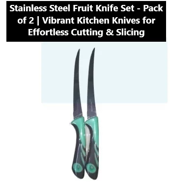 Stainless Steel Fruit Cutter Set – Pack of 2 | Vibrant Kitchen Tools ...