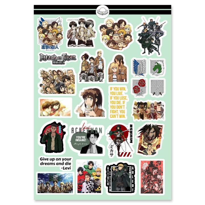 Anime Attack on Titan Stickers pack high quality waterproof for laptop ...