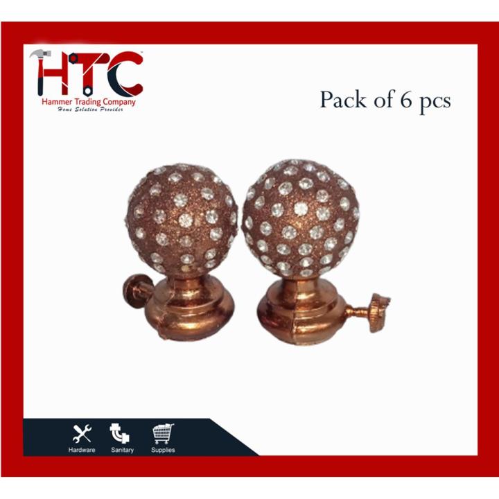 Cutain Rod End Golden , Silver Copper | Daraz.pk