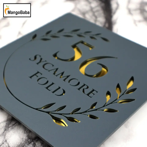 Mango Baba - Customized Acrylic Home Name Plate - Wooden Name Plate ...