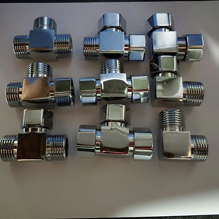 58 brass 4-point threaded water pipe fittings union tee, one in and two ...