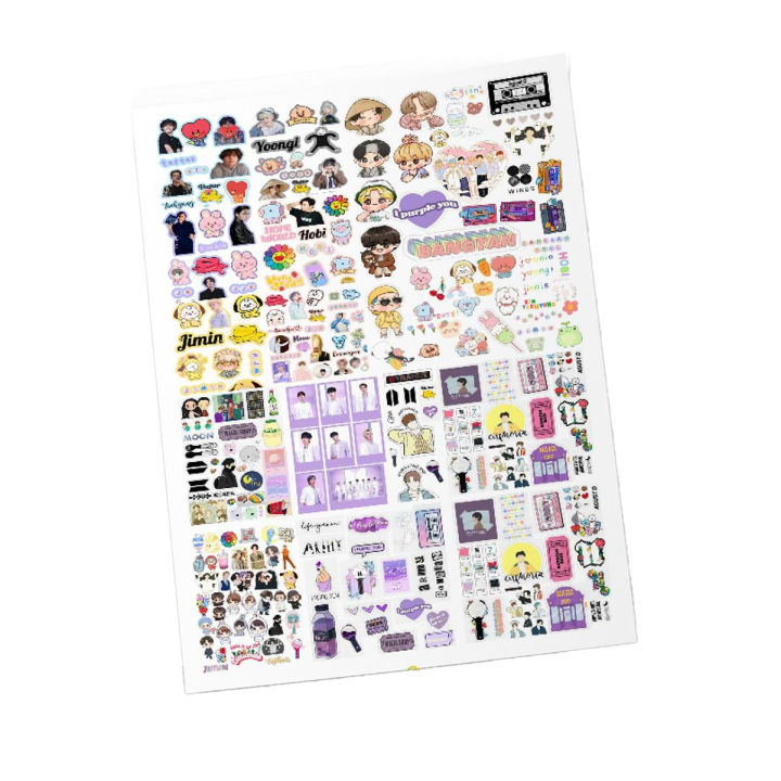 Bts bangtan boys kpop Sticker sheet uncut sticker sheet | Daraz.pk