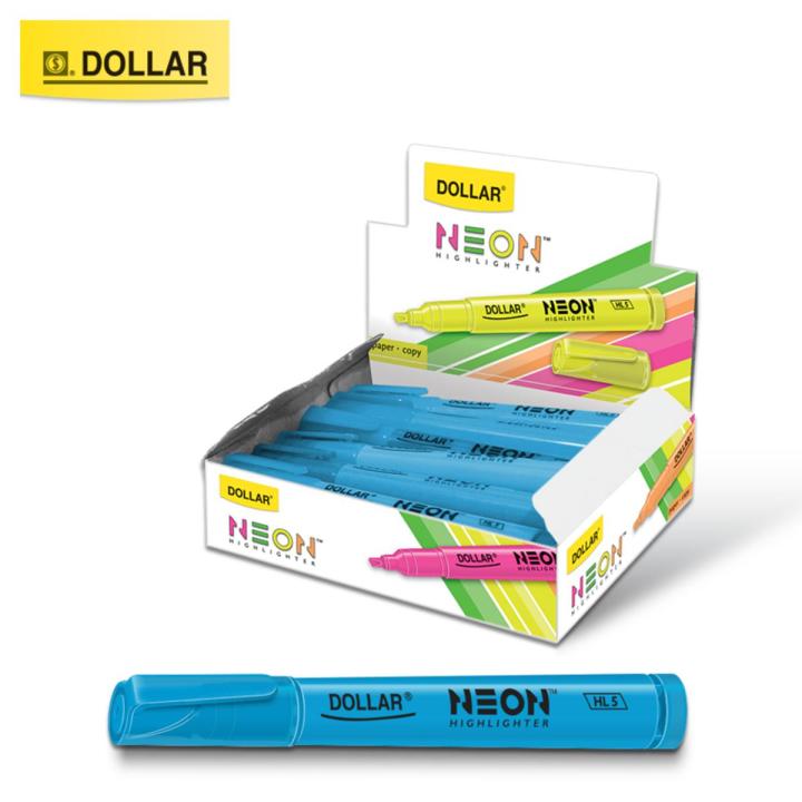 Dollar Neon Round Highlighter 12's Regular Box | Daraz.pk