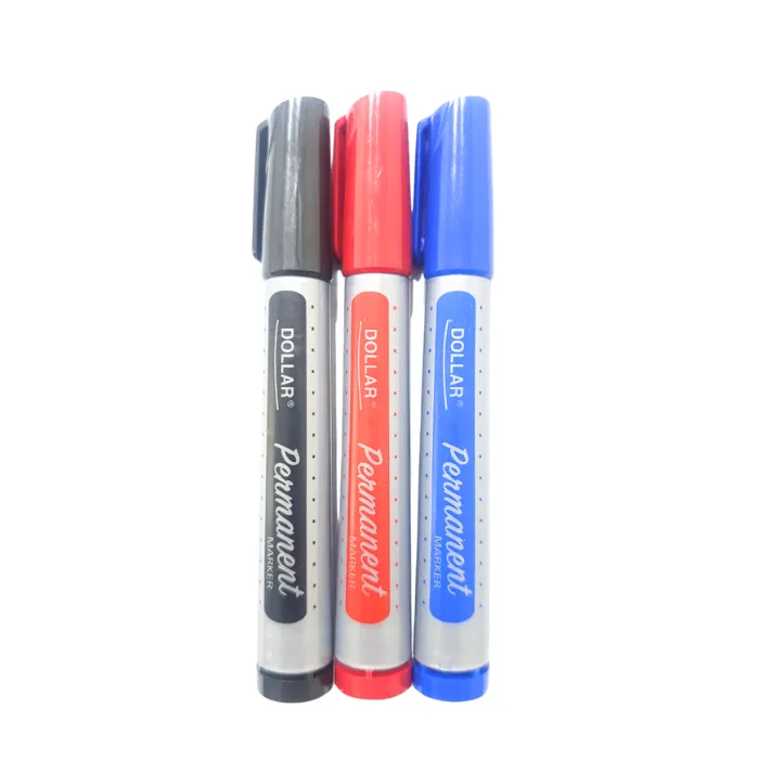 Pack Of 3 Permanent Markers Refillable in Red,Blue ,Black | Daraz.pk