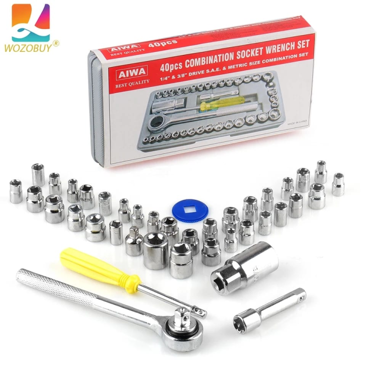 40 Pcs Tool Kit Tool Screwdriver and Bit Ratchet Torque | Daraz.pk