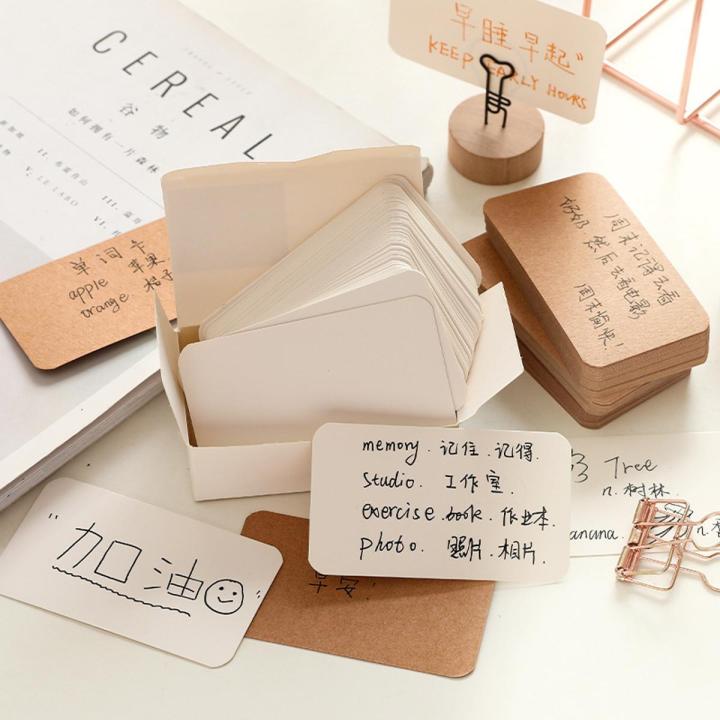 Kraft Paper Cards Postcard Sticky Note Message Card White Cardboard ...