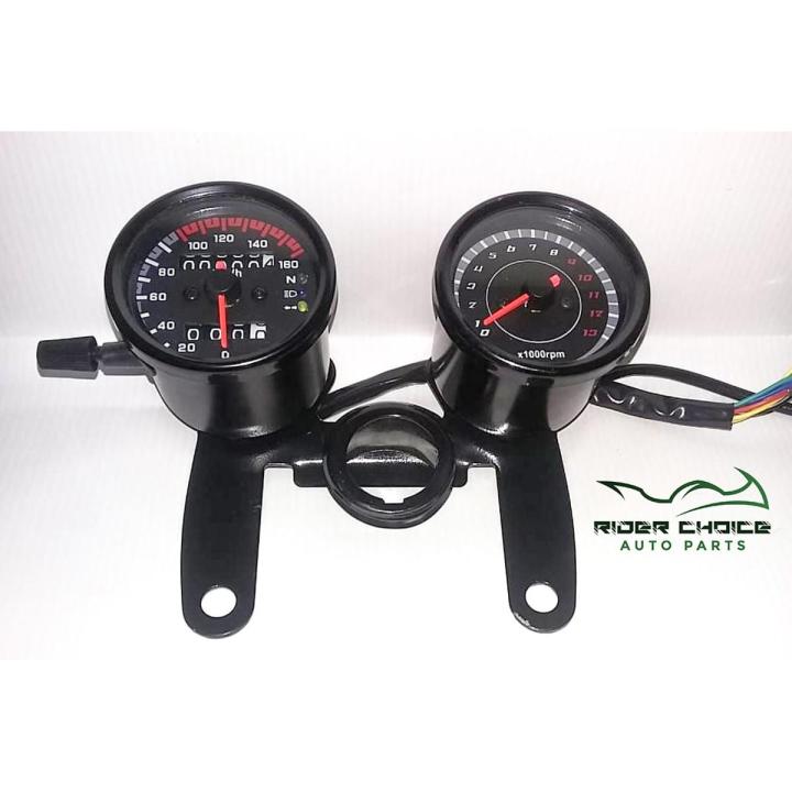 CG125/70cc LED Backlight Speedometer Dual Odometer Electric Tachometer ...