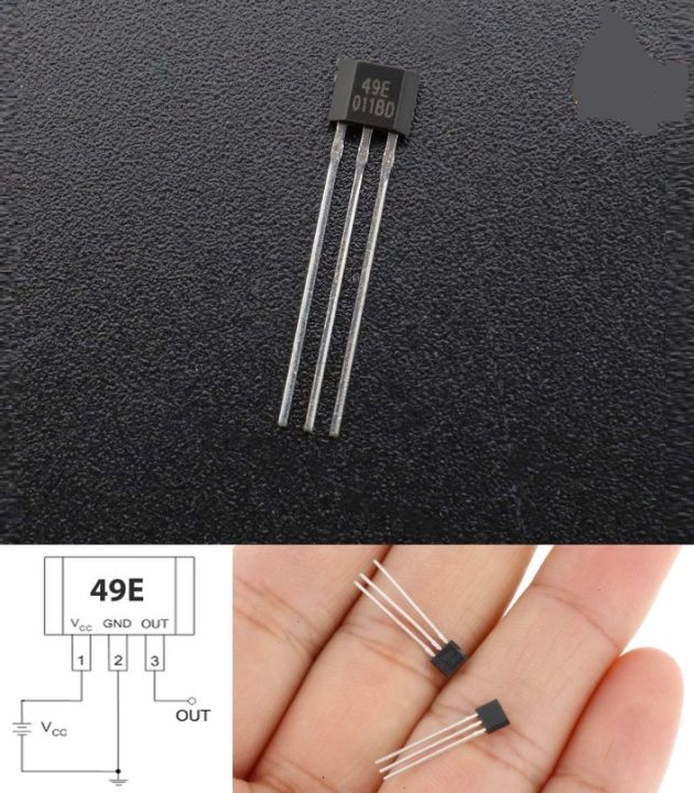 3pcs Hall Effect Sensor 49E Hall sensor OH49E S49E SS49E Magnetic Detector TO-92S lin | Daraz.pk
