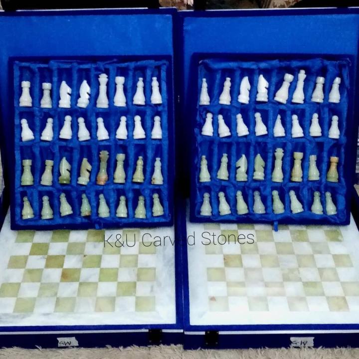 Carved Onyx Marble Chess Board (16 inches ) | Daraz.pk