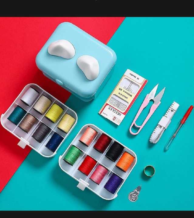 AR 23Pcs Sewing Kit Cartoon Design Sewing Box Sewing Storage ...