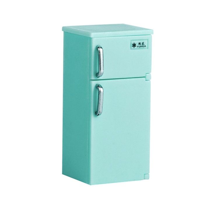 Lifelike Plastic Fridge Model 1:24 Kitchen Appliances Mini Fridge ...