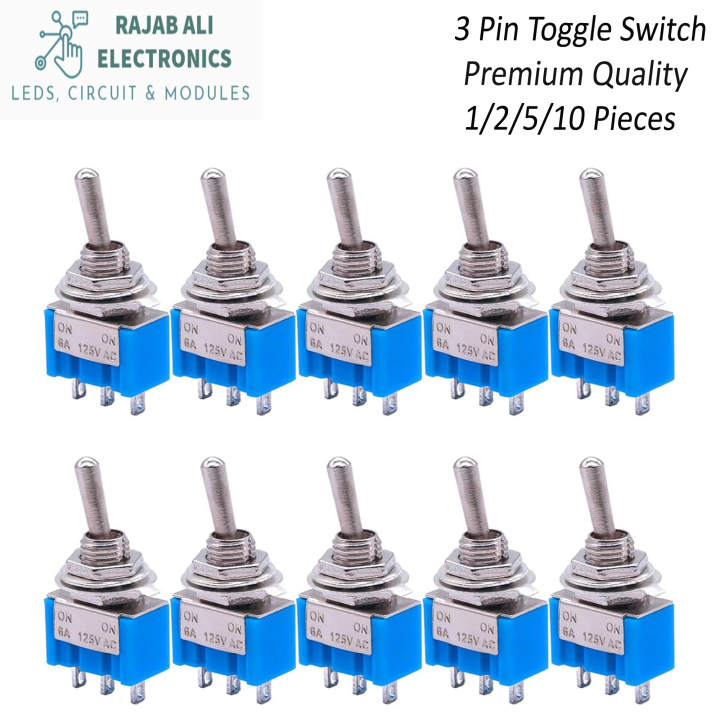 1/2/5/10 Pieces P55 Mini toggle switch ON Blue rocker switch 2 position ...