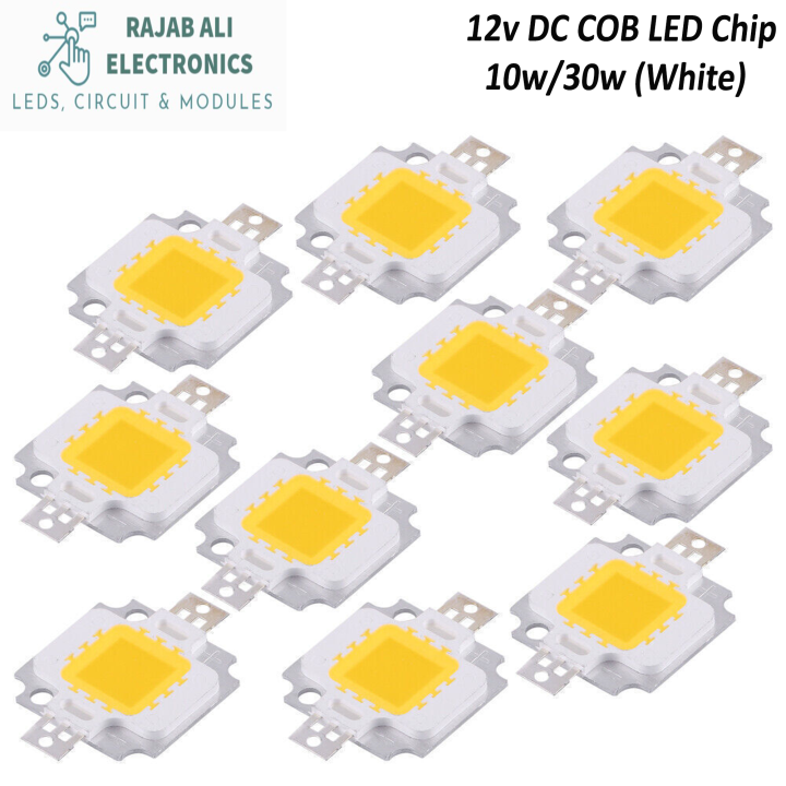 (Pack Of 4) 12v Dc 10w 30w 50w 100 WCOB Led Chip Flood Light Lamp Bead ...