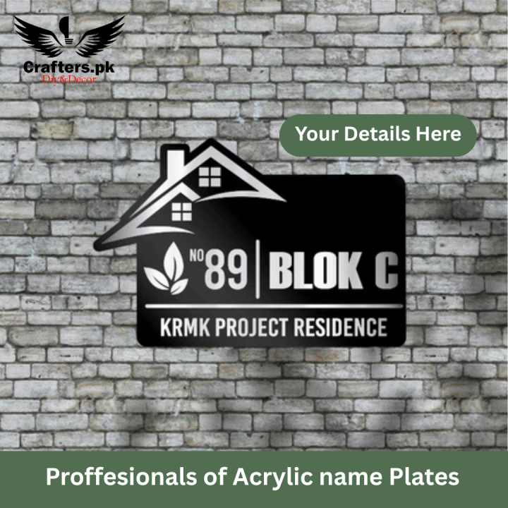Customized Outdoor Acrylic House Name Plate | Waterproof & UV Resistant ...