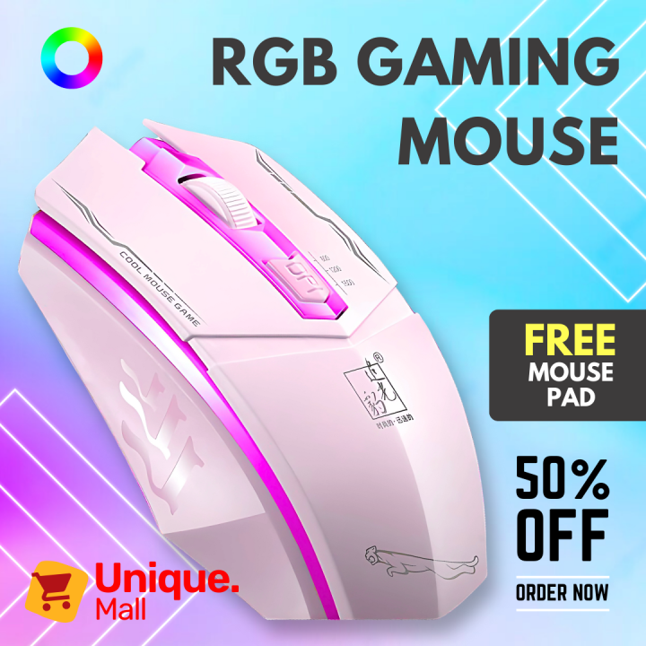 7 Light Breathing RGB Mouse Cheap with FREE Mouse Pad - Gaming Mouse ...