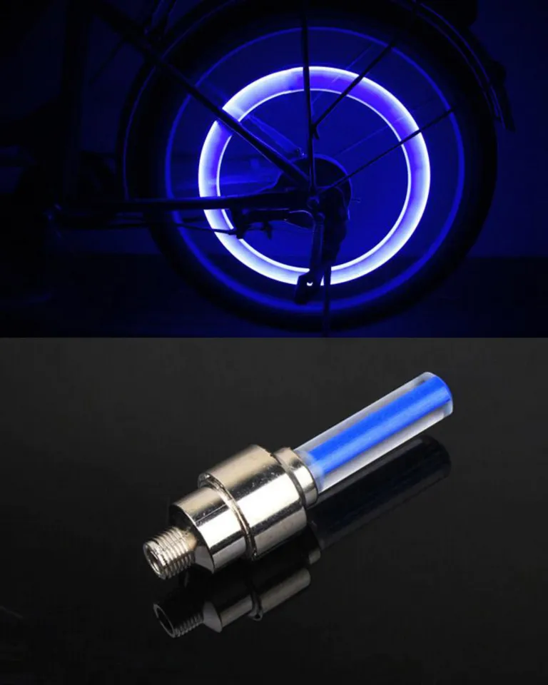 Dust Caps 5 Colors Flashing Waterproof LED Wheel Light Bike Tyre Valve ...