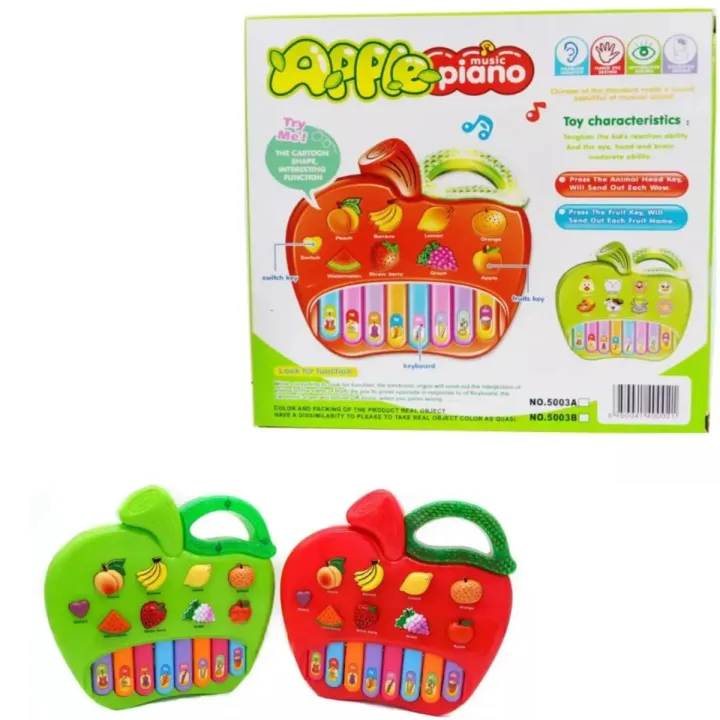 Apple Shape Musical & Lightning Toy Piano For Kids learning Piano with ...