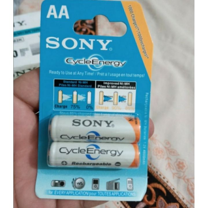 AA Rechargeable SONY Cycle energy cells AA 1.2V/ Reusable cells | Daraz.pk