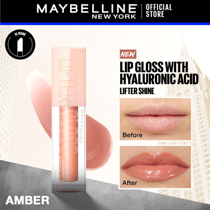 Maybelline New York Lifter Shine® Hydrating Lip Gloss With Hyaluronic ...