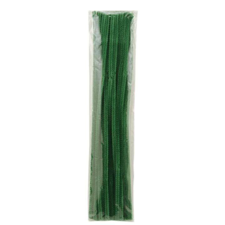 Pack of 50 - Dark Green Pipe Cleaner velvet Sticks | Daraz.pk