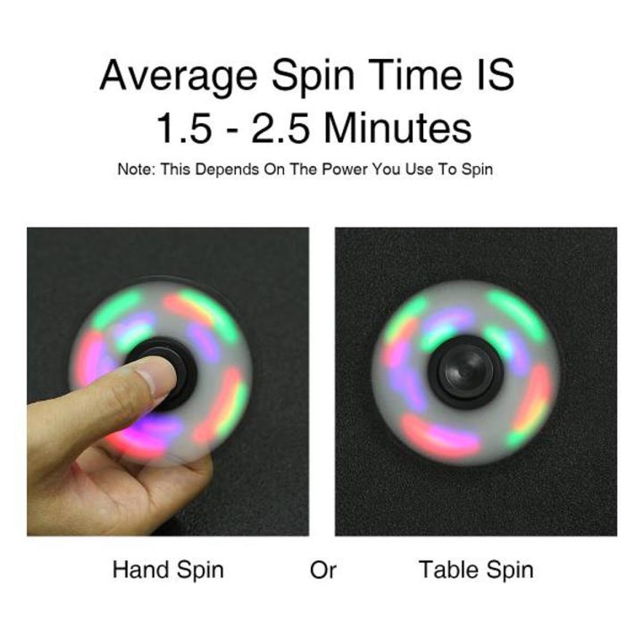 Happy Island Led EDC Fidget Finger Gyro Hand Spinner Gadget Tri-Spinner ...