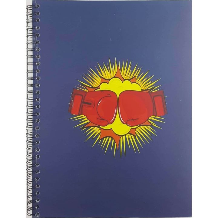 A4 Spiral Notebook - Red Boxing Gloves - 5 Subject Note Book for ...