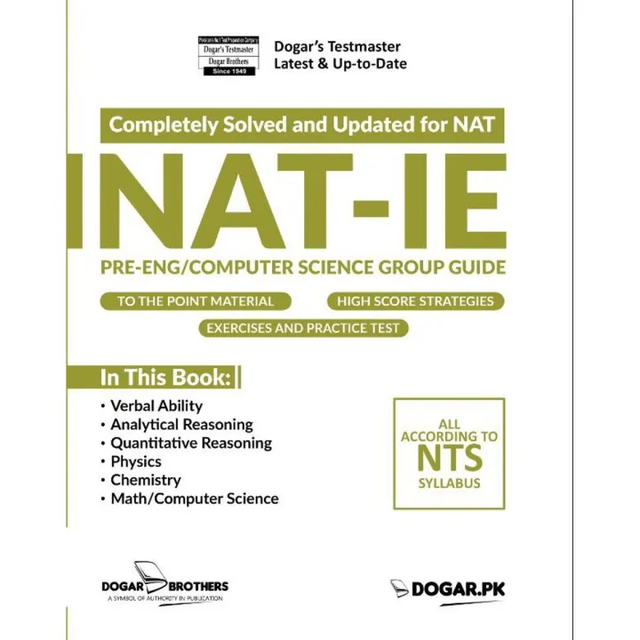 Nat IE Complete Guide For Nts By Dogar Brothers | Daraz.pk