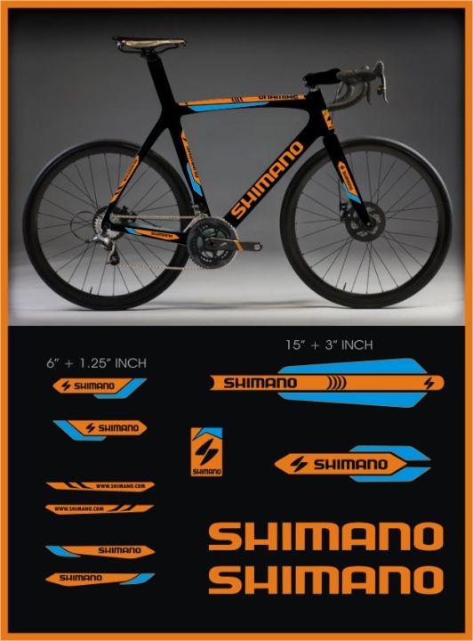 SHIMANO Push Bike Cycle Stickers Mountain Bike Luminous Reflective ...