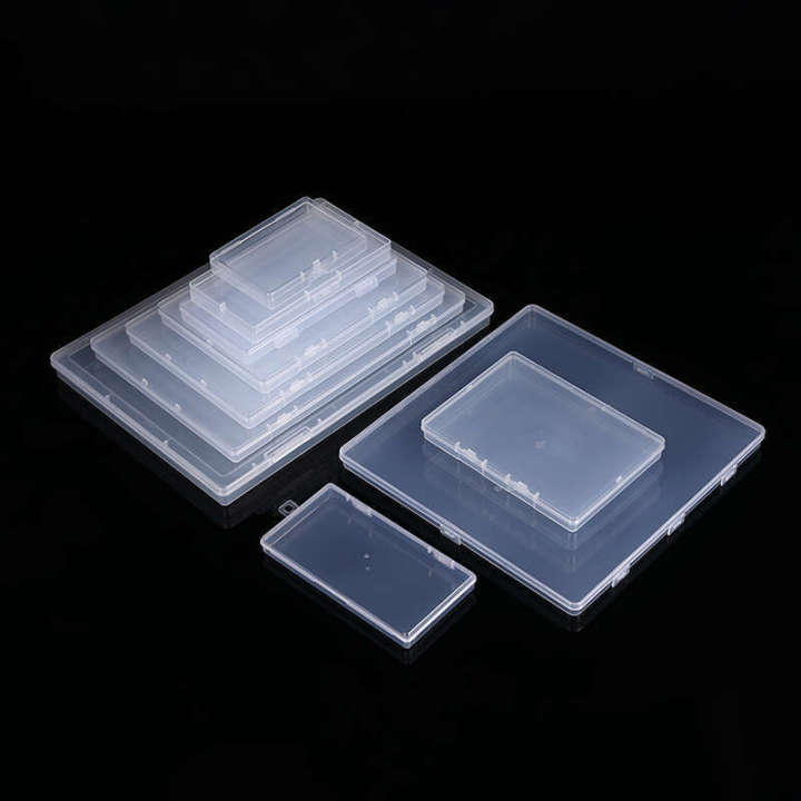 Rectangular flat transparent electronic component plastic packaging box ...