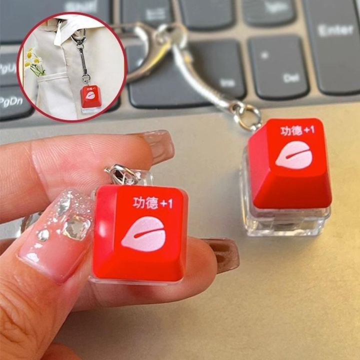 Relaxing DIY Keyboard Fidget Keychain Keys Button With Light Finger ...