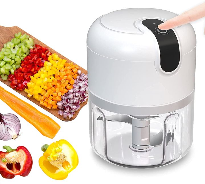 250ml USB Rechargeable Portable Electric Mini Garlic Chopper, Food ...