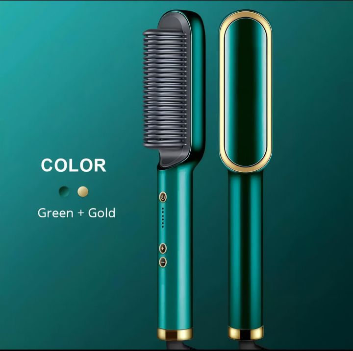 (ORIGINAL) Electric Professional Hair Straightening Brush For Girls ...